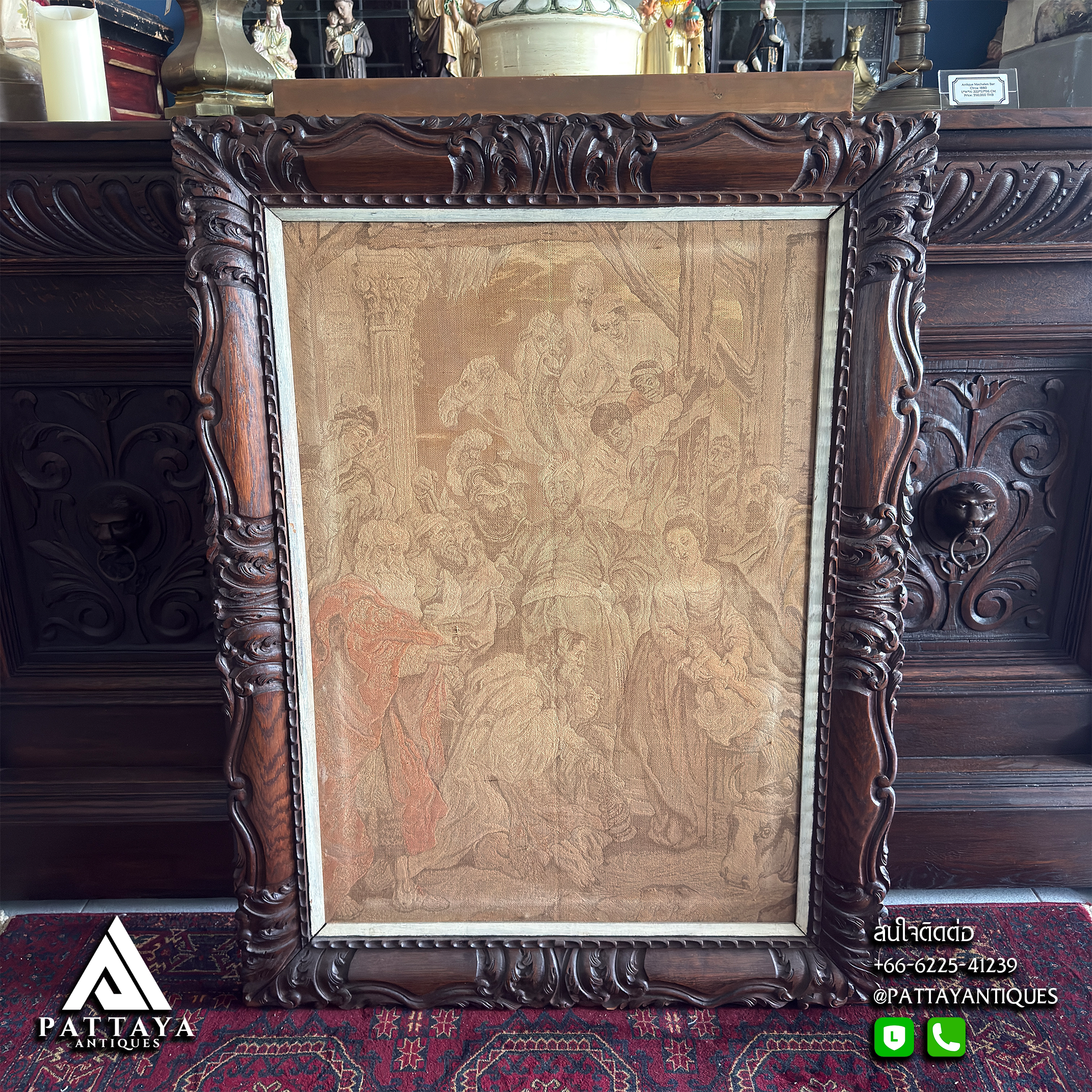 Antique Framed Tapestry – Pattaya Antiques